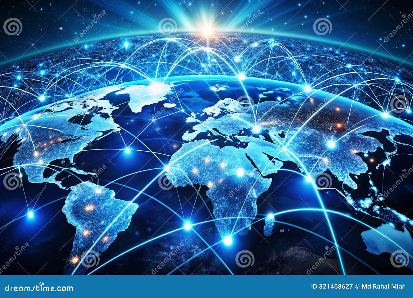 The Digital Web Wave-Digital Communication and Connectivity Stock Image ...