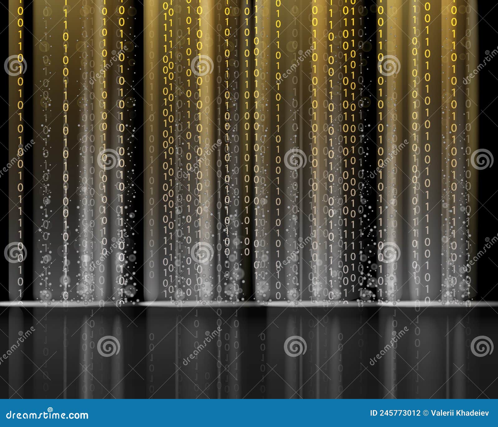 Technology Binary Abstract Background, Matrix Style, Black Color ...