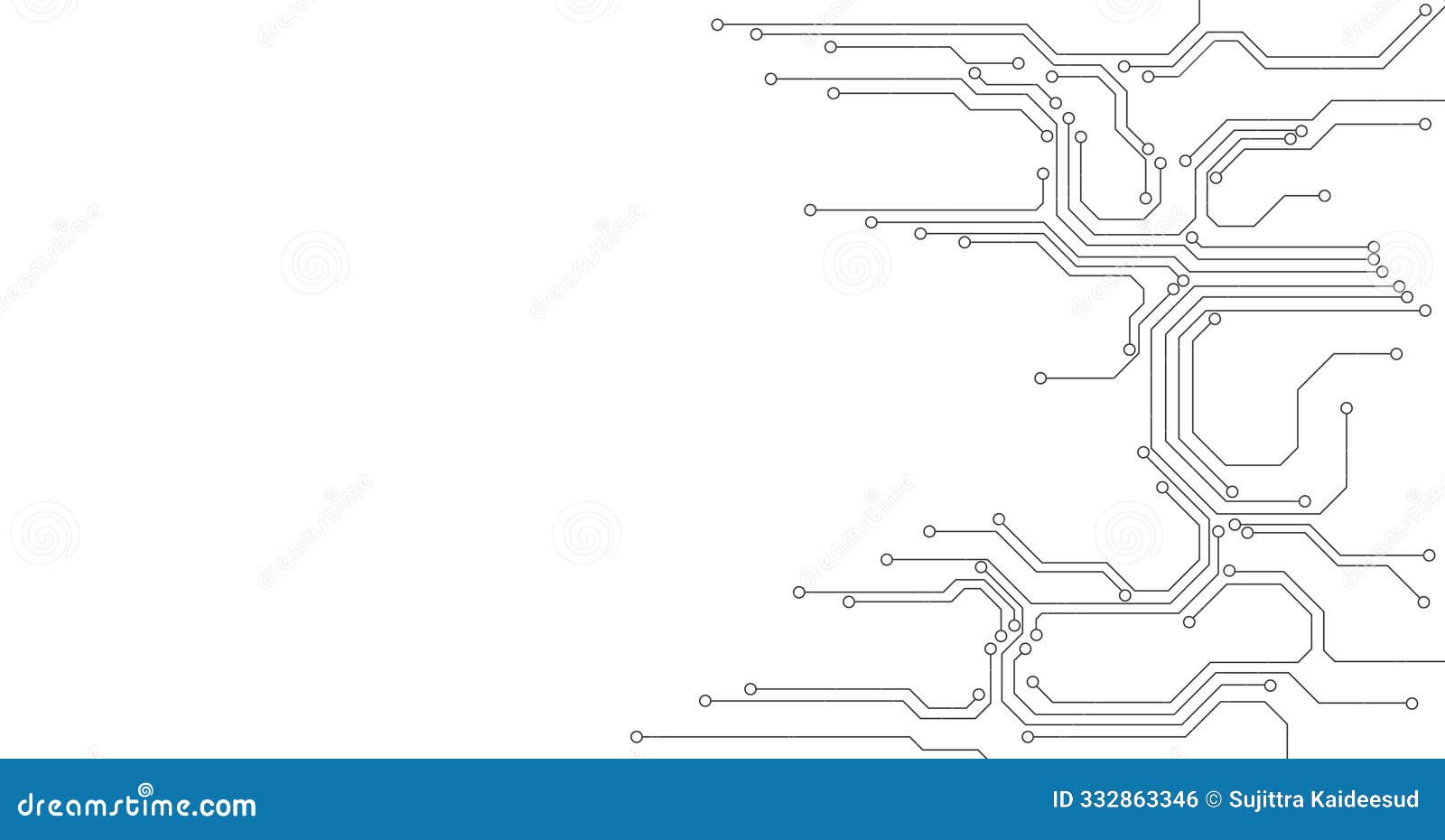Technology Black Circuit Diagram Concept Stock Illustration - Illustration of microchip ...