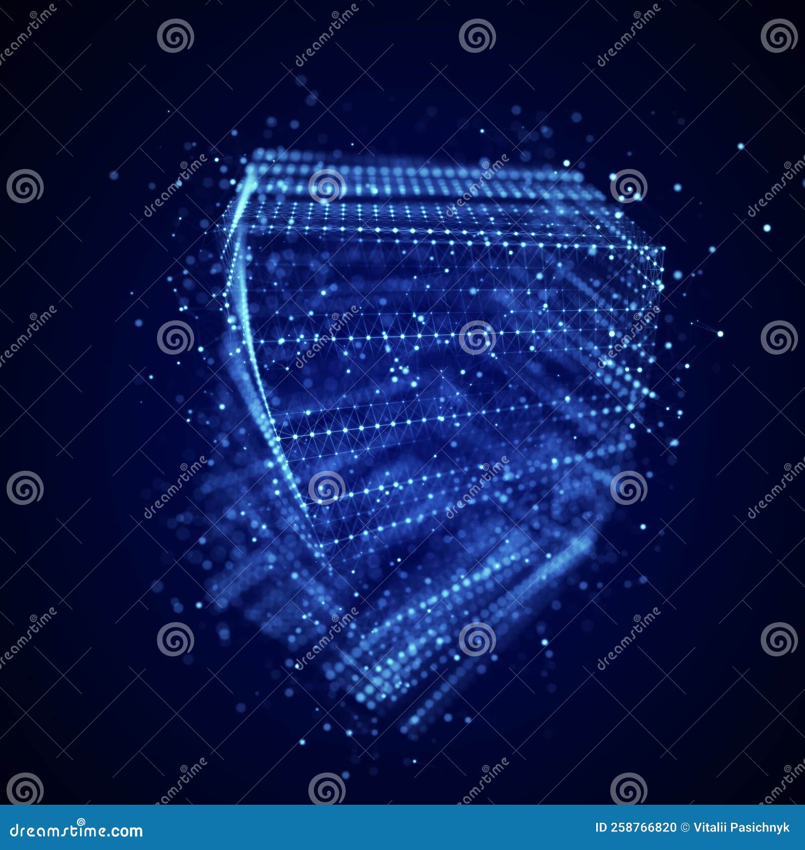 Technology Blockchain Concept. Visualization of the Dynamic Flow of the ...