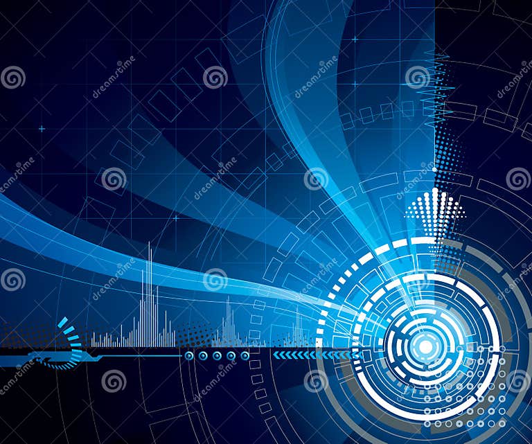 Technology Blue stock vector. Illustration of cyberspace - 20264747