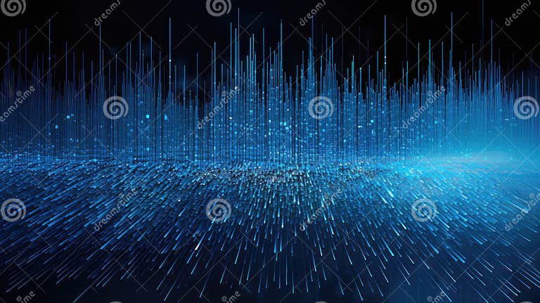 Technology blue data stock illustration. Illustration of vibrant ...