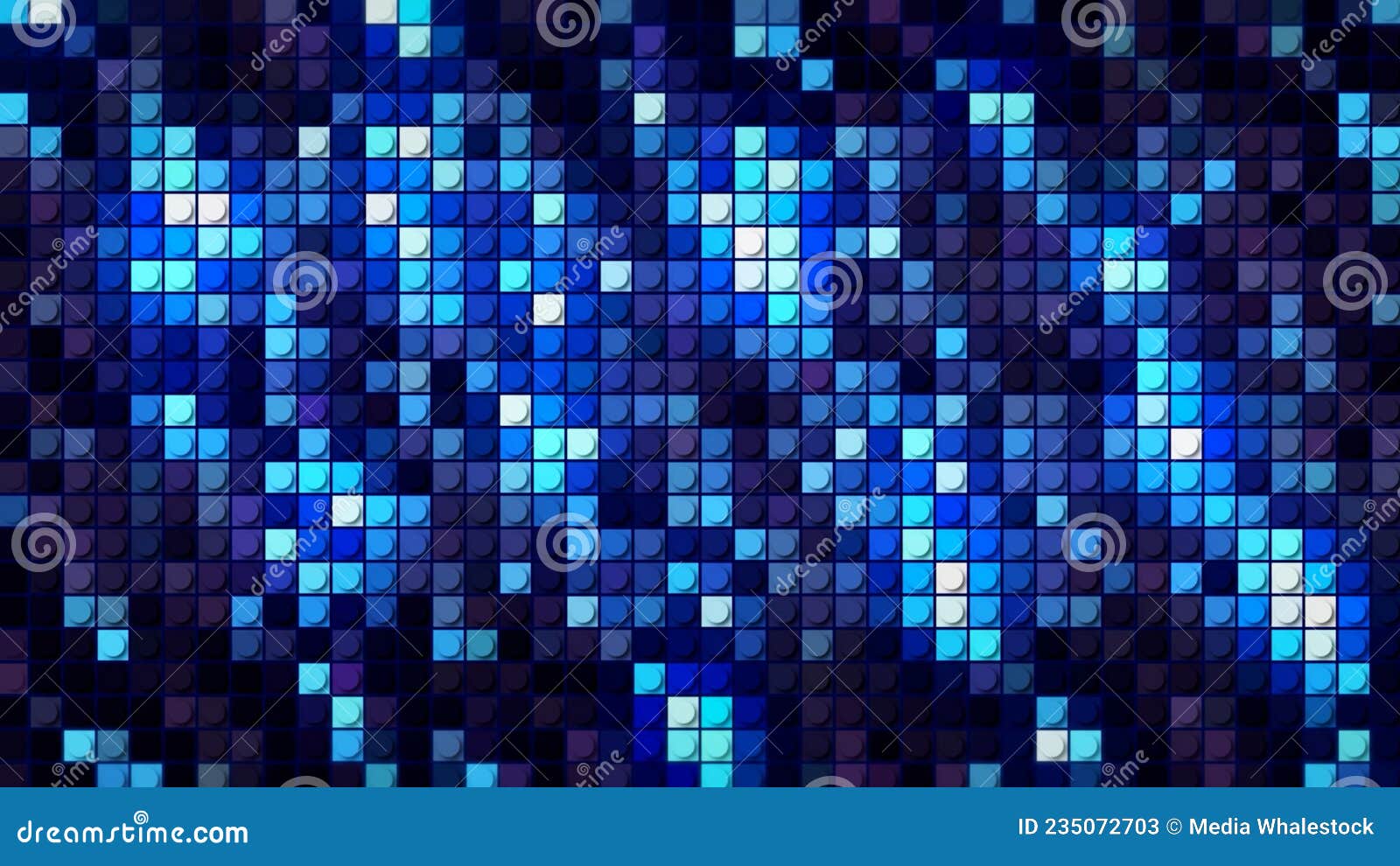Technology Blue Digital Noise Background, a Wall of Colorful Particles ...