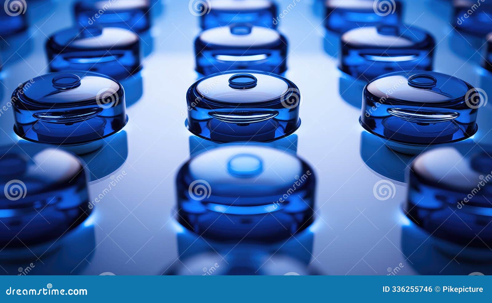 Technology Blue Electric Power Button Stock Illustration - Illustration ...