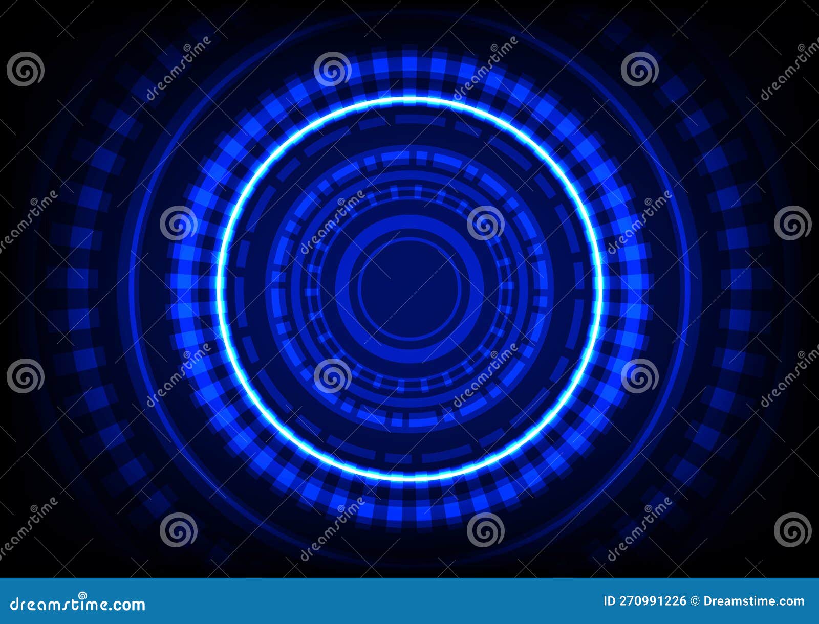 Technology Blue Len Center Digital Light Background Stock Vector ...