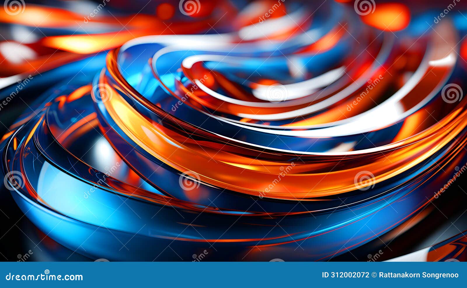 Technology Blue Red Orange Moving Curve Background Stock Illustration ...