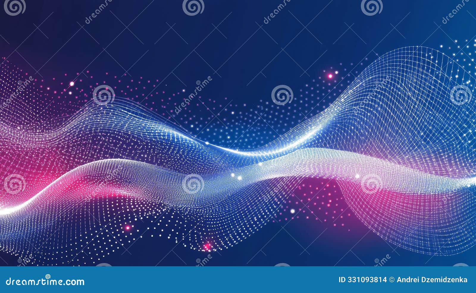 Technology Blue Rhythm Wavy Lines Abstract Graphic Poster Web Page Ppt ...