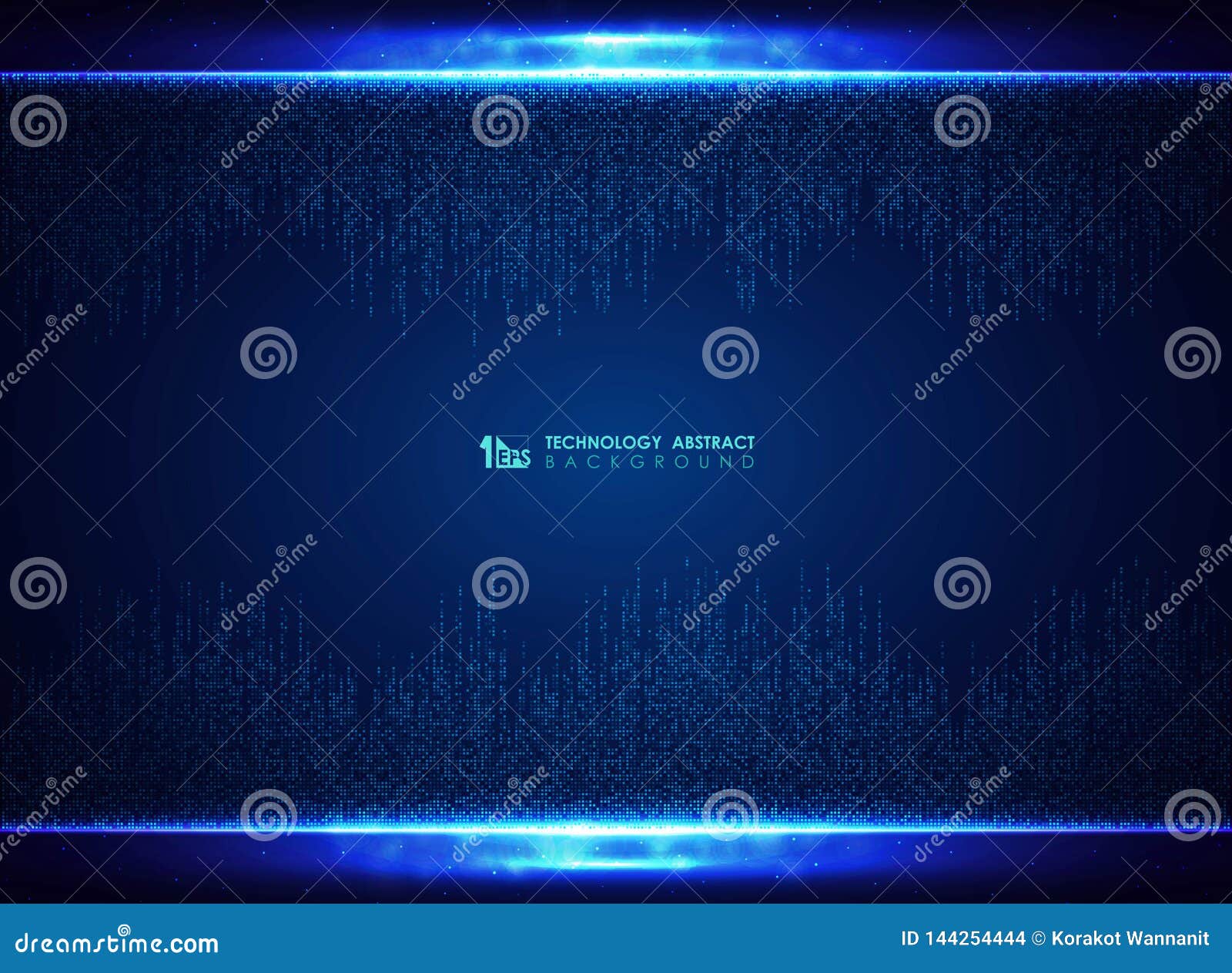 Technology Blue Square Pattern Design Decoration Background ...