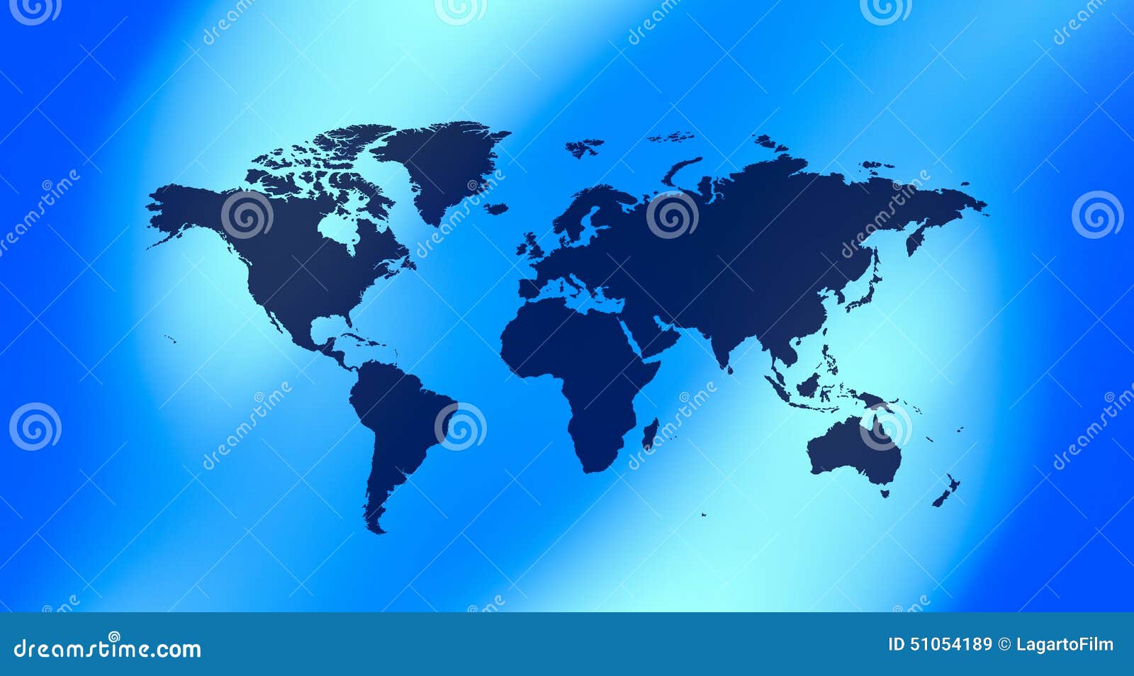 Technology Blue World Map Background Stock Illustration - Illustration ...