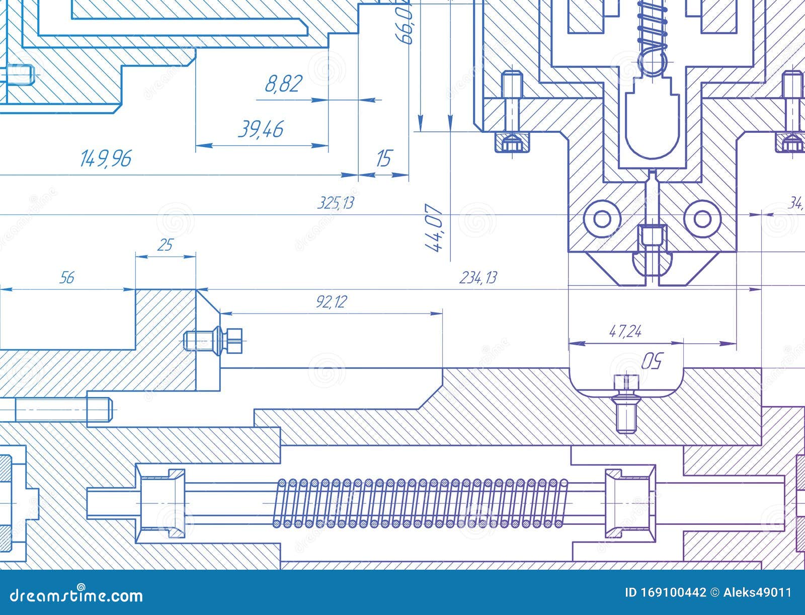 Technology Blueprint .Engineering Plan Scheme .Mechanical Engineering ...