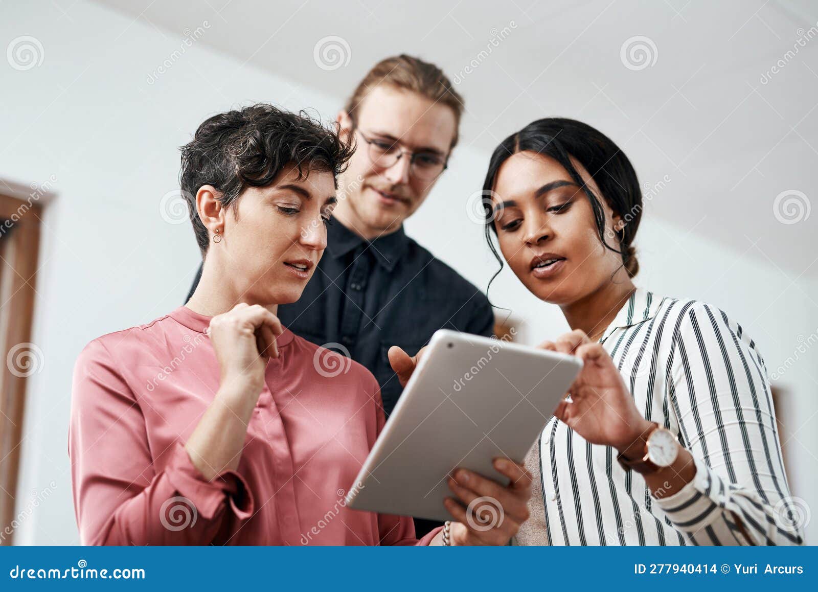 Technology Brings Everyone Together. a Diverse Group of Businesspeople ...