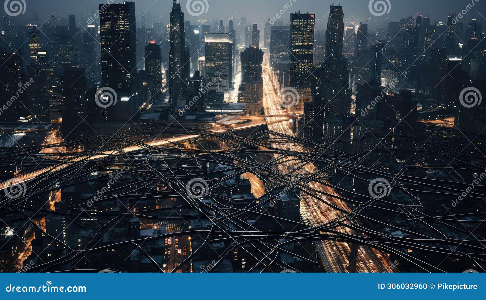 Technology Building Networks Stock Illustration - Illustration of ...