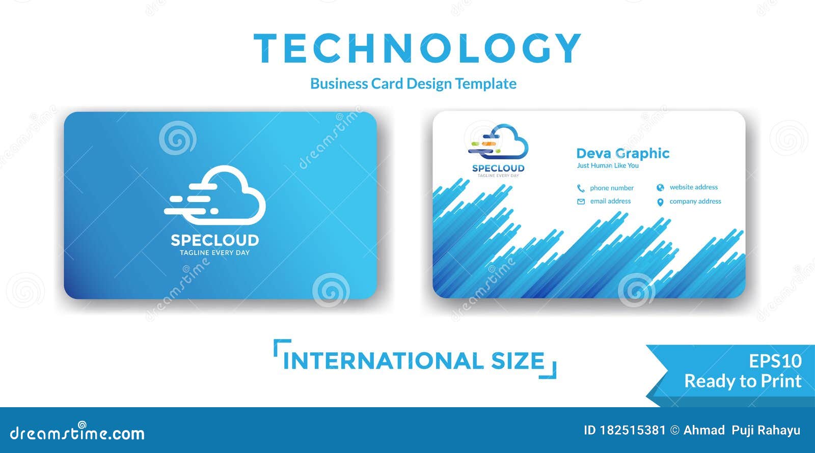 Technology Business Card Design - Vector Stock Vector - Illustration of ...