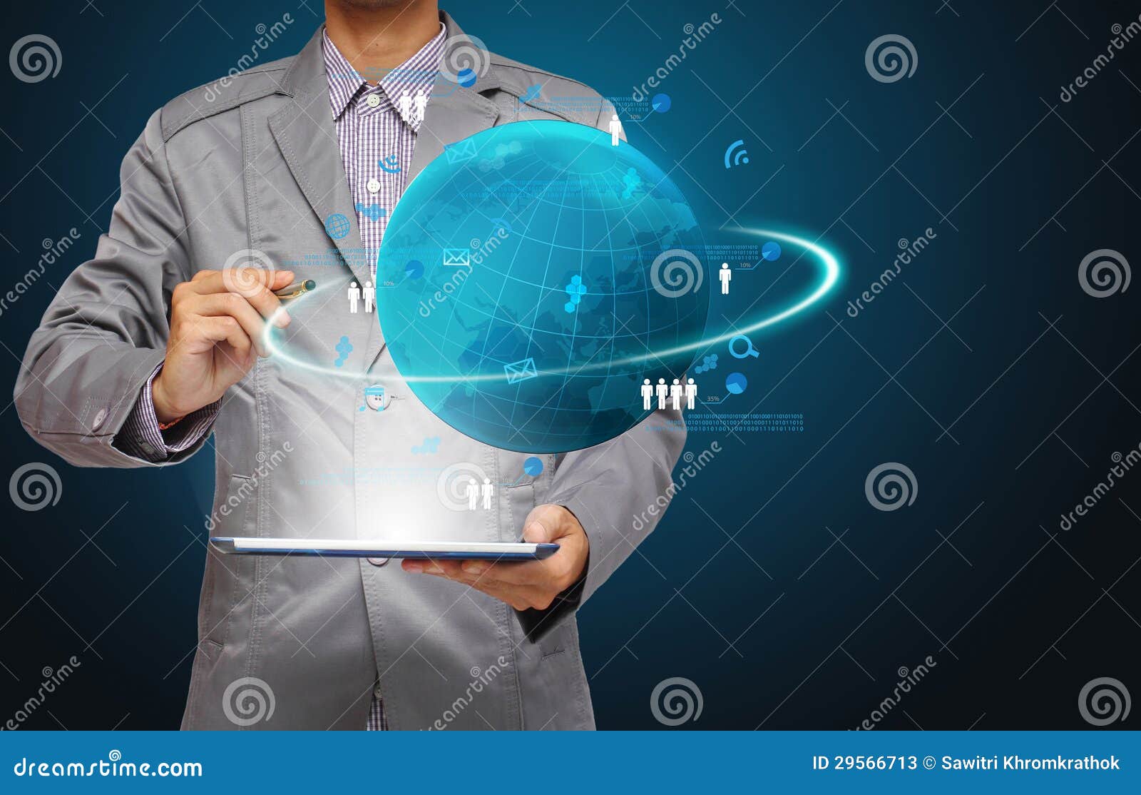 Technology Business Concept, Network Process Information Diagram Stock ...