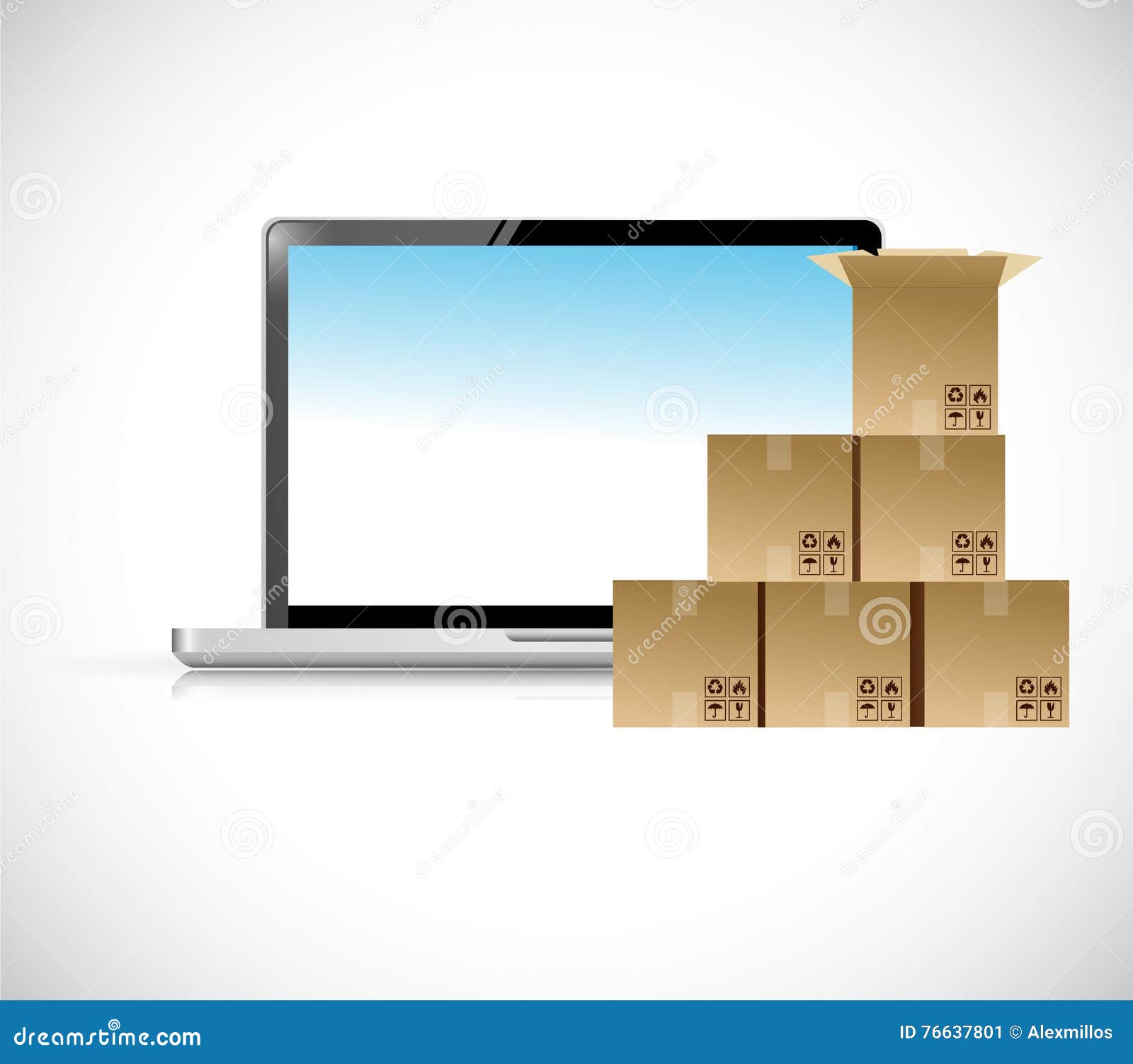 Technology Business Concept of Shipping. Stock Illustration ...