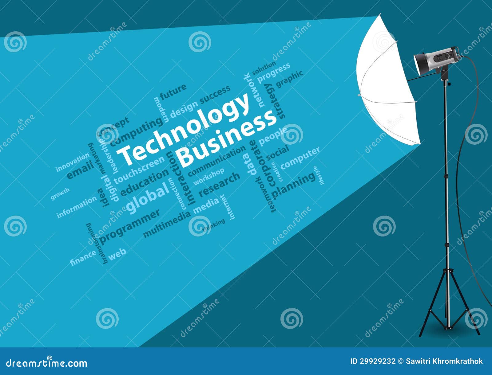Technology Business Concept of Word Cloud, with Cr Stock Vector ...