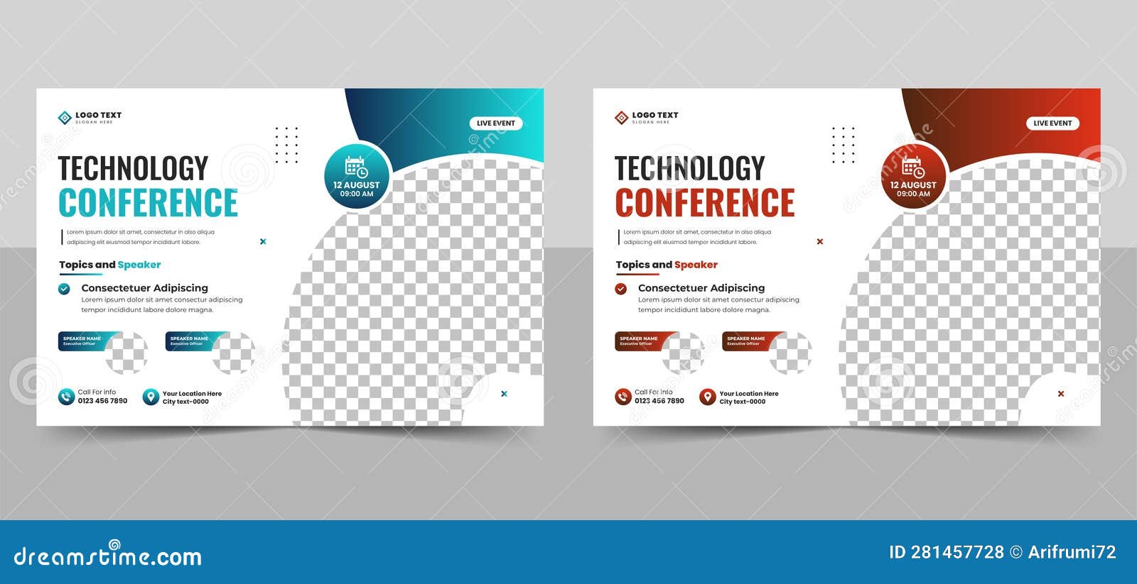 Technology Business Conference Flyer Template, Corporate Event ...