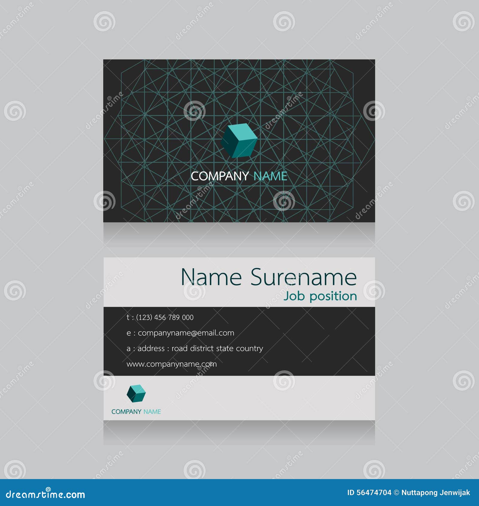 Technology Business Name Card Stock Illustration - Illustration of ...