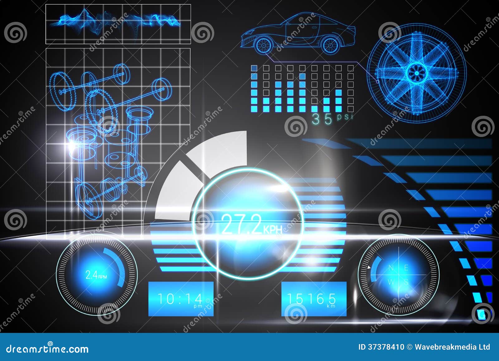 Technology car interface stock illustration. Illustration of dashboard ...