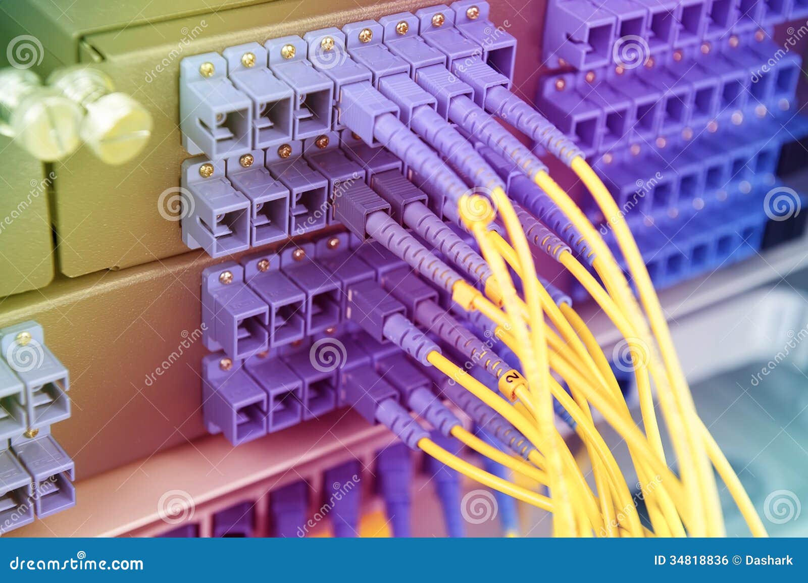 Technology Center with Fiber Optic Stock Photo - Image of fiberglass ...