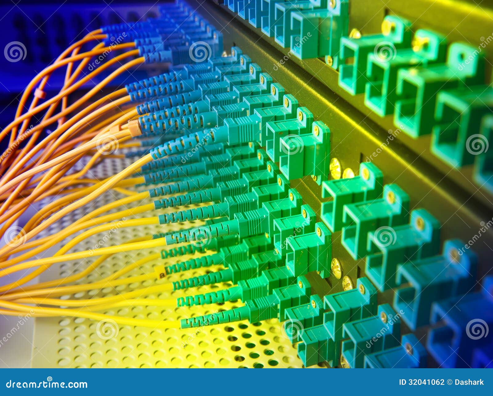 Technology Center with Fiber Optic Equipment Stock Photo - Image of ...