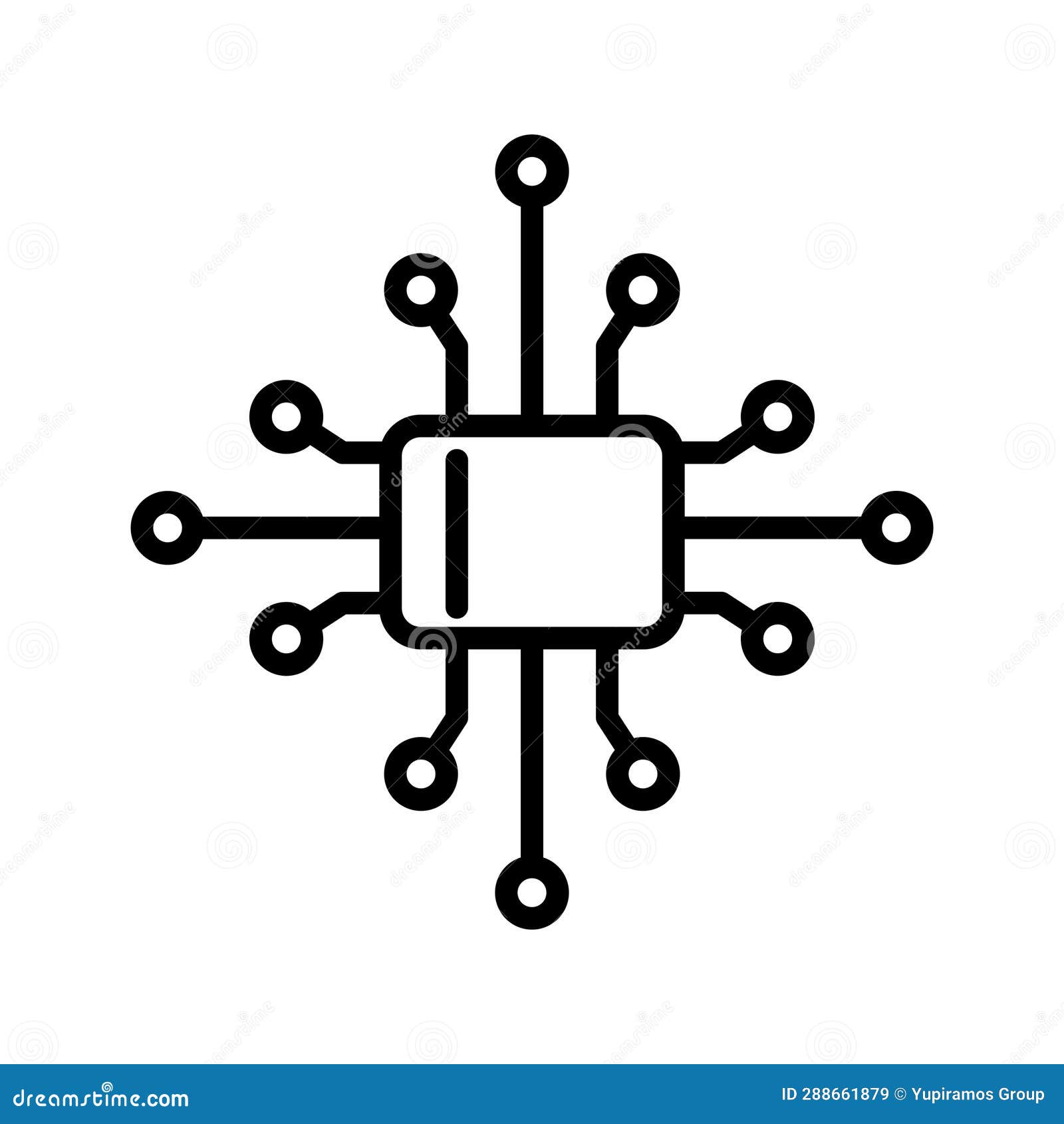 Technology chip icon stock illustration. Illustration of digital ...
