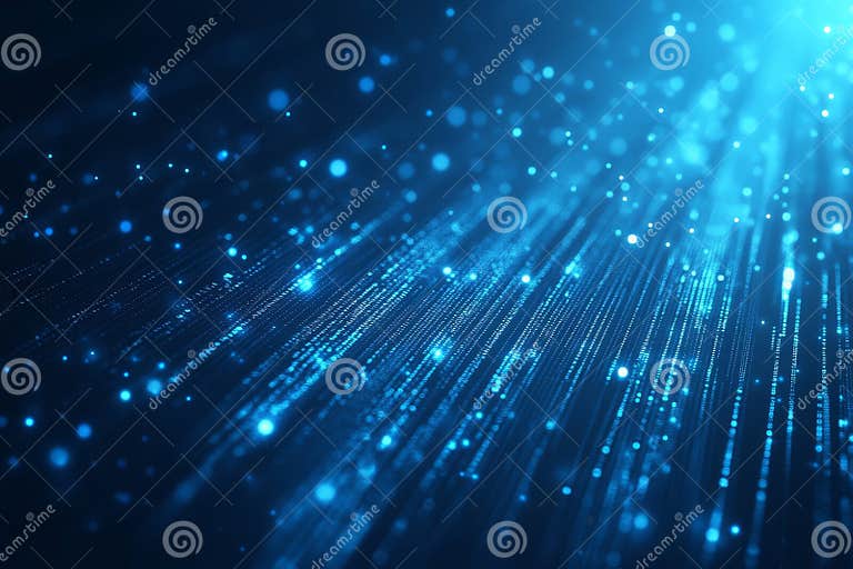 Technology Chip Lines Growing from Bottom To Top in Front of Digital ...