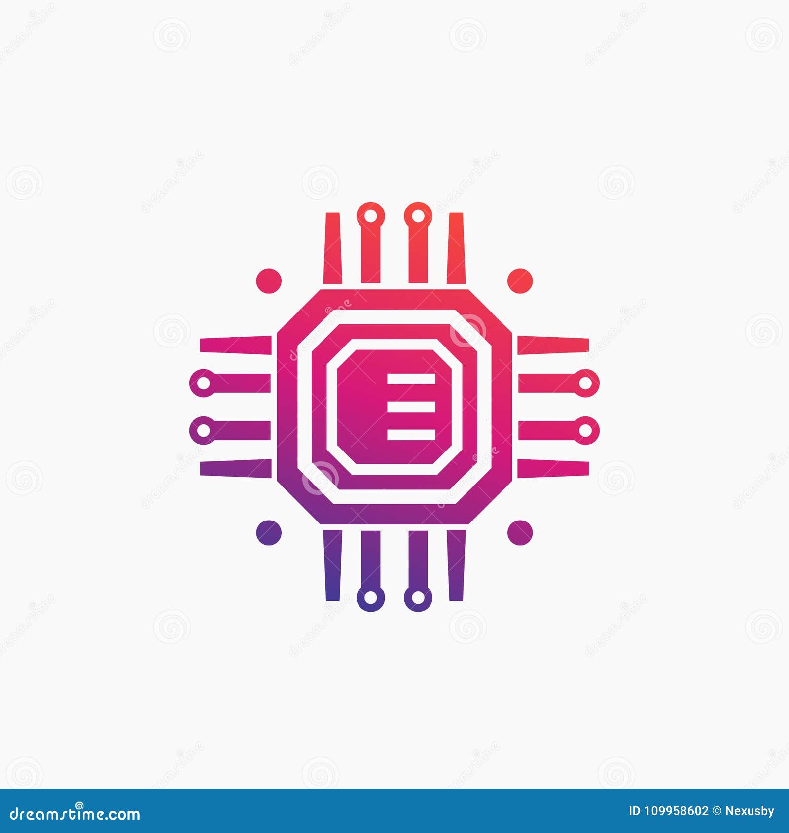 3D AI Chipset On A Circuit Board Background. AI Technology. Vector ...