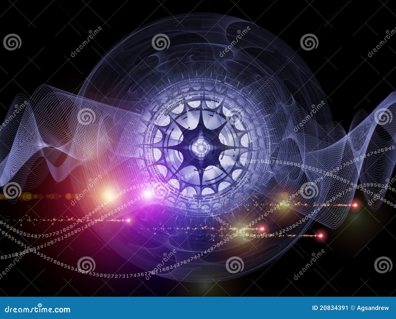 Technology Circle stock illustration. Illustration of light - 20834391