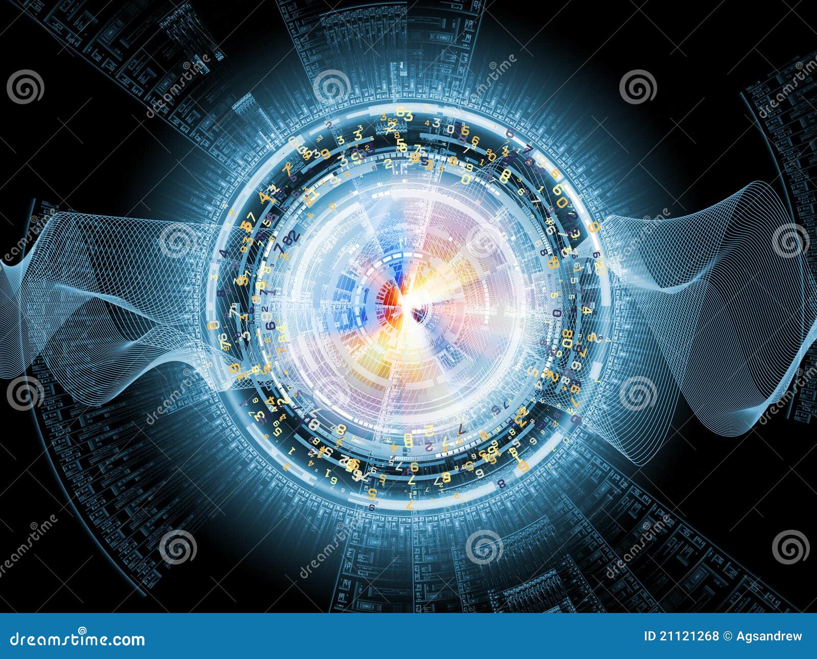 Technology Circle stock illustration. Illustration of backdrop - 21121268
