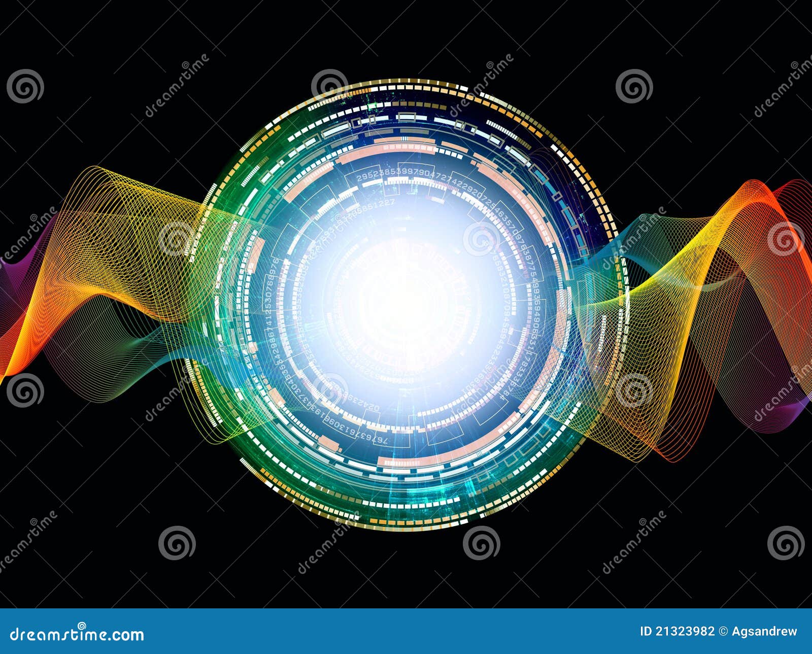 Technology Circle stock illustration. Illustration of sine - 21323982