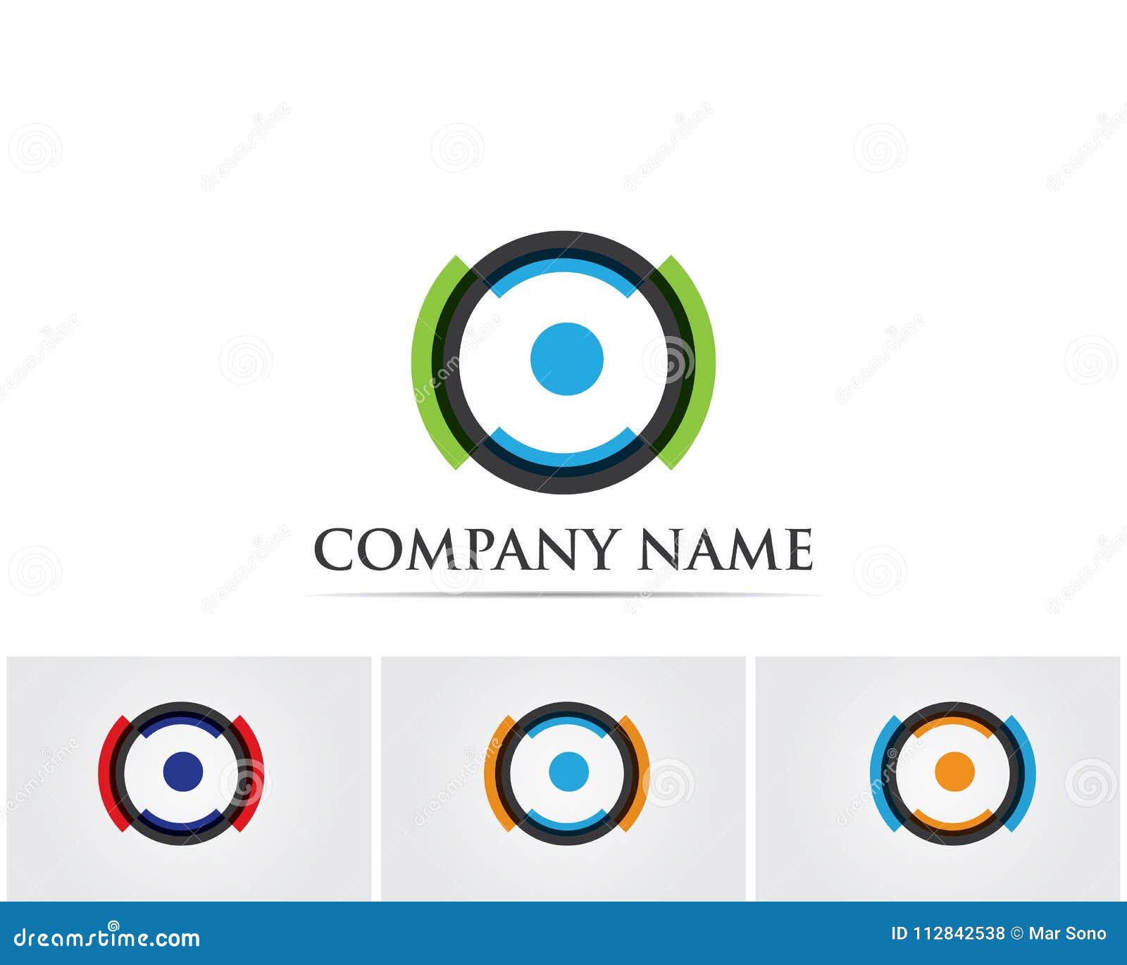 Technology Circle Logo and Symbols Vector Stock Vector - Illustration ...