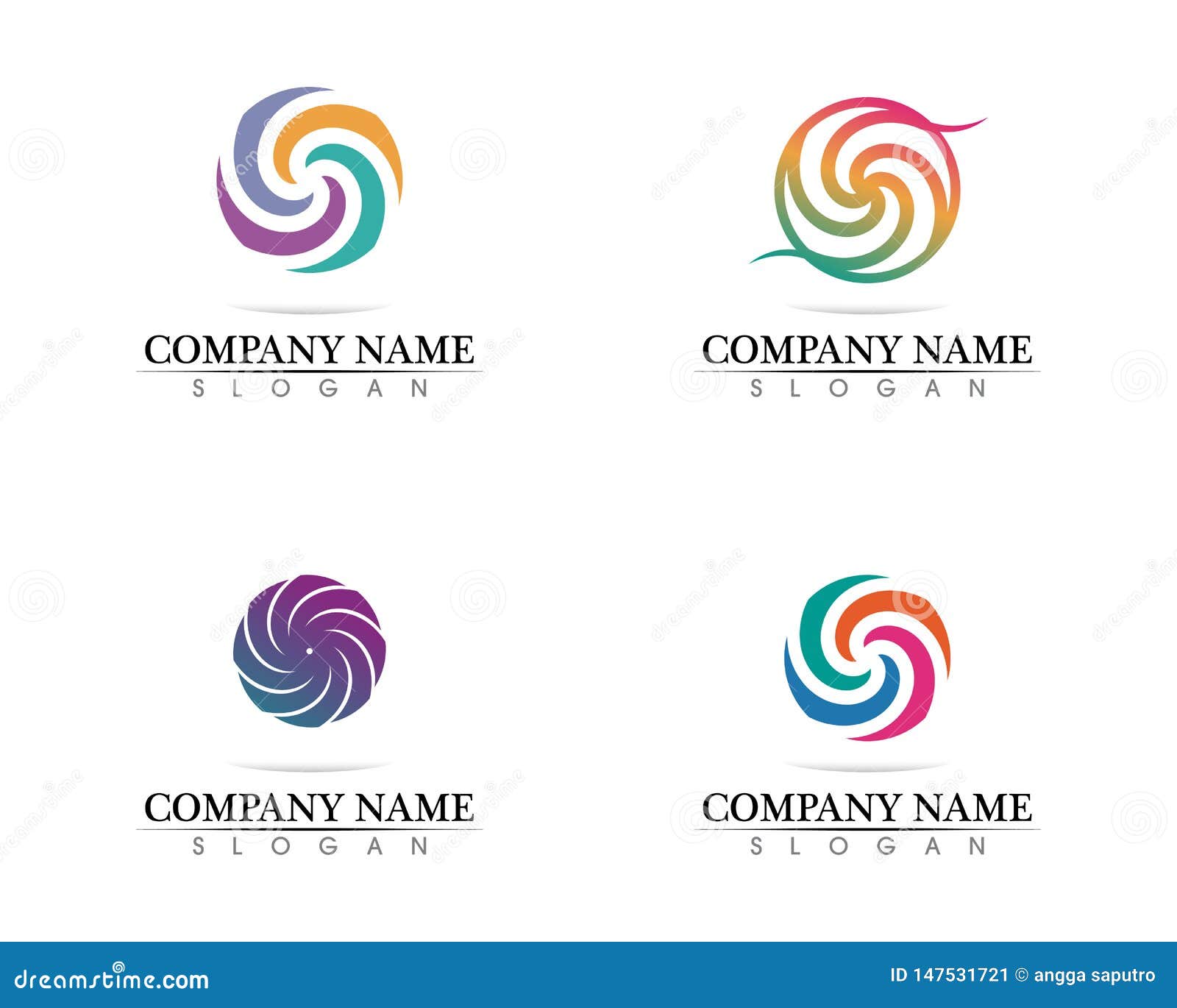 Technology Circle Logo and Symbols Vector Stock Vector - Illustration ...