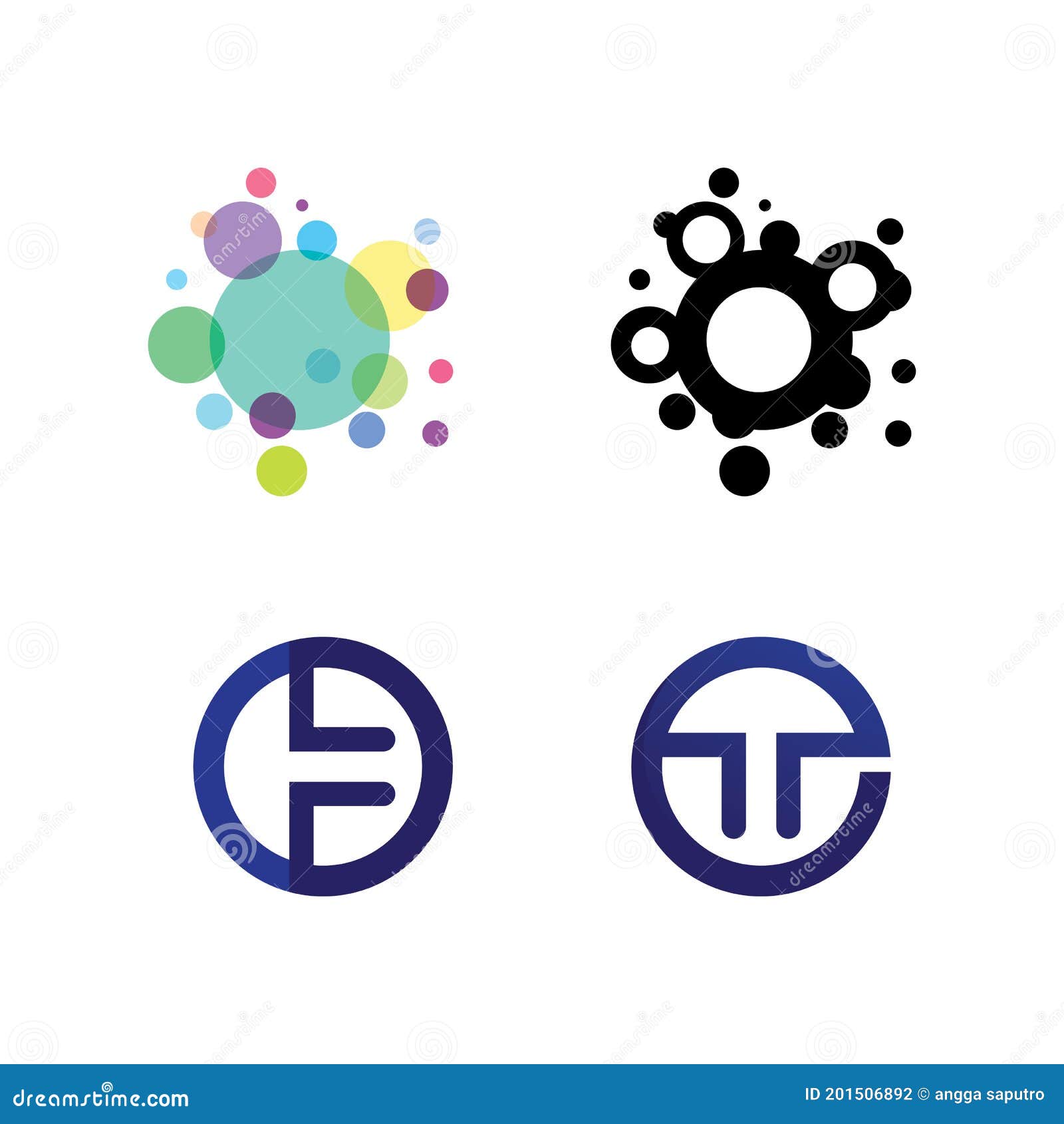 Technology Circle Logo and Symbols Vector Stock Vector - Illustration ...