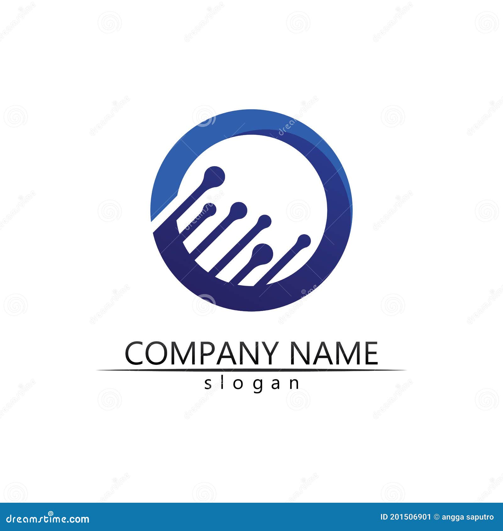 Technology Circle Logo and Symbols Vector Stock Vector - Illustration ...