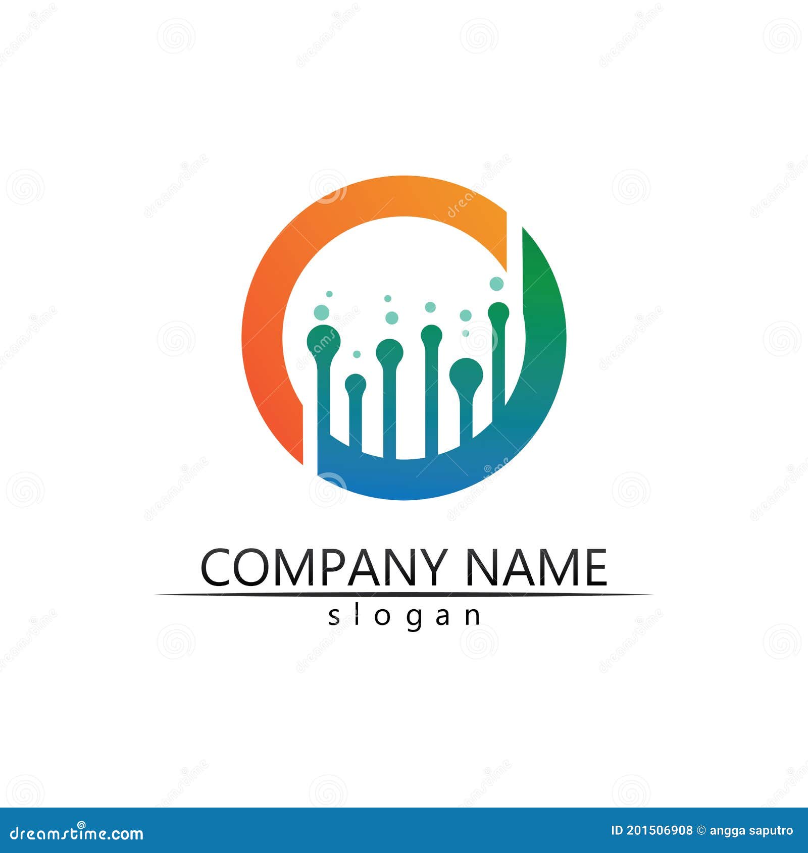 Technology Circle Logo and Symbols Vector Stock Vector - Illustration ...