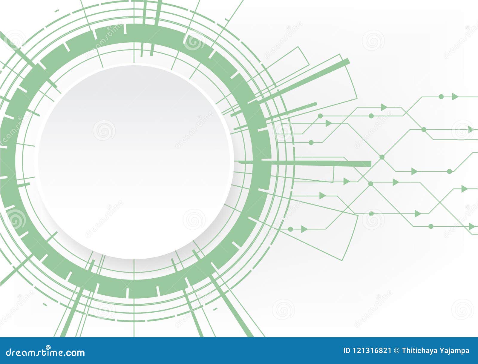 Technology Circle on White Background. Stock Vector - Illustration of ...