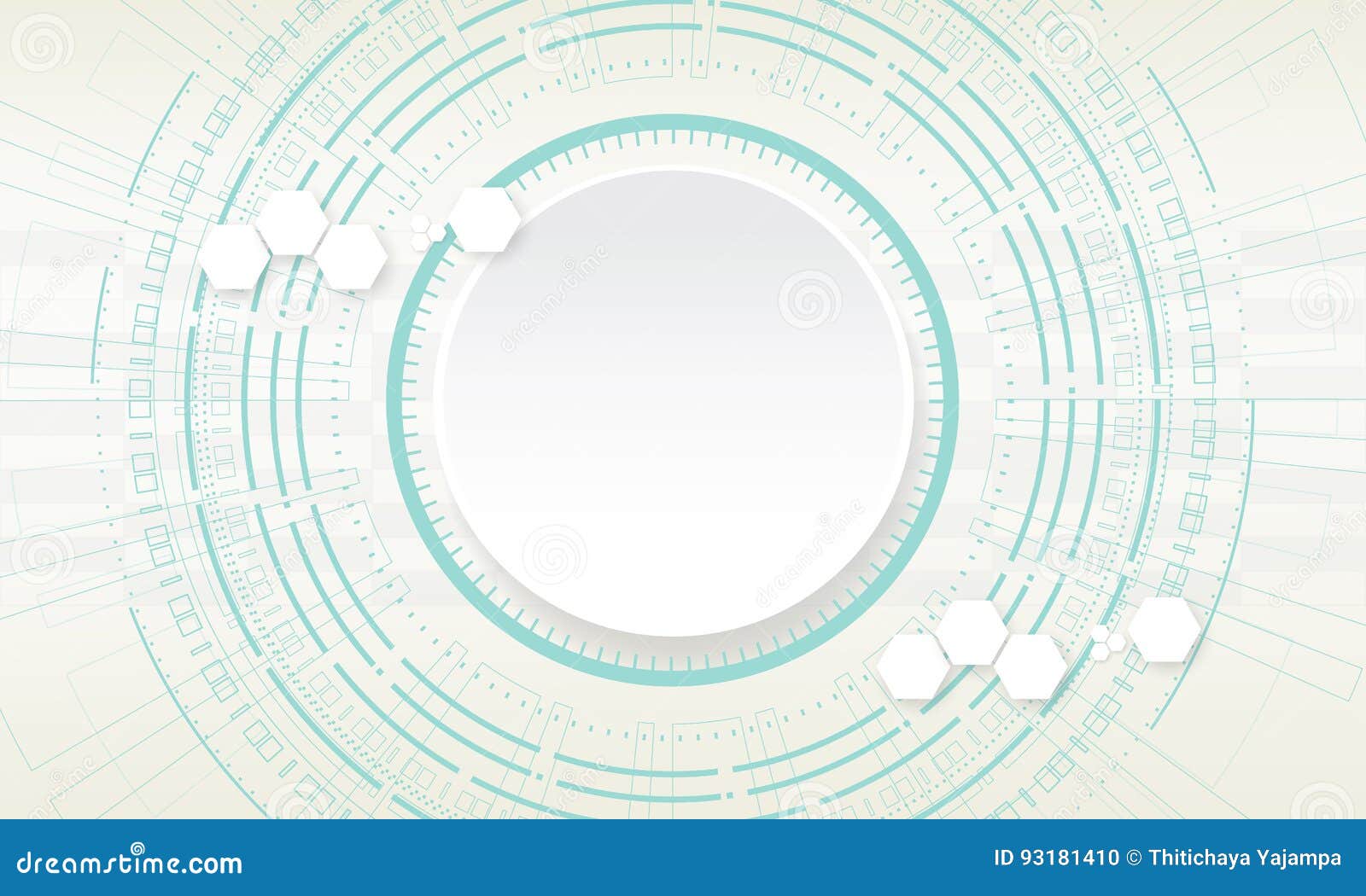 Technology Circle on White Background. Vector Illustration. Stock ...