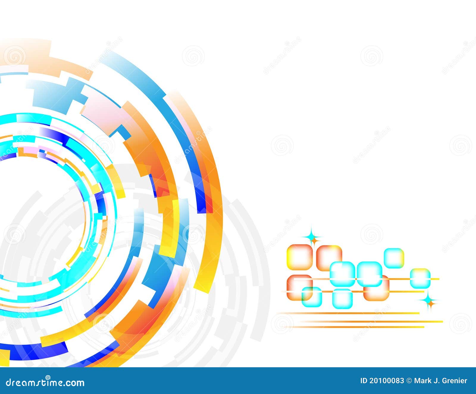 Technology Circles Background Stock Vector - Illustration of digital ...