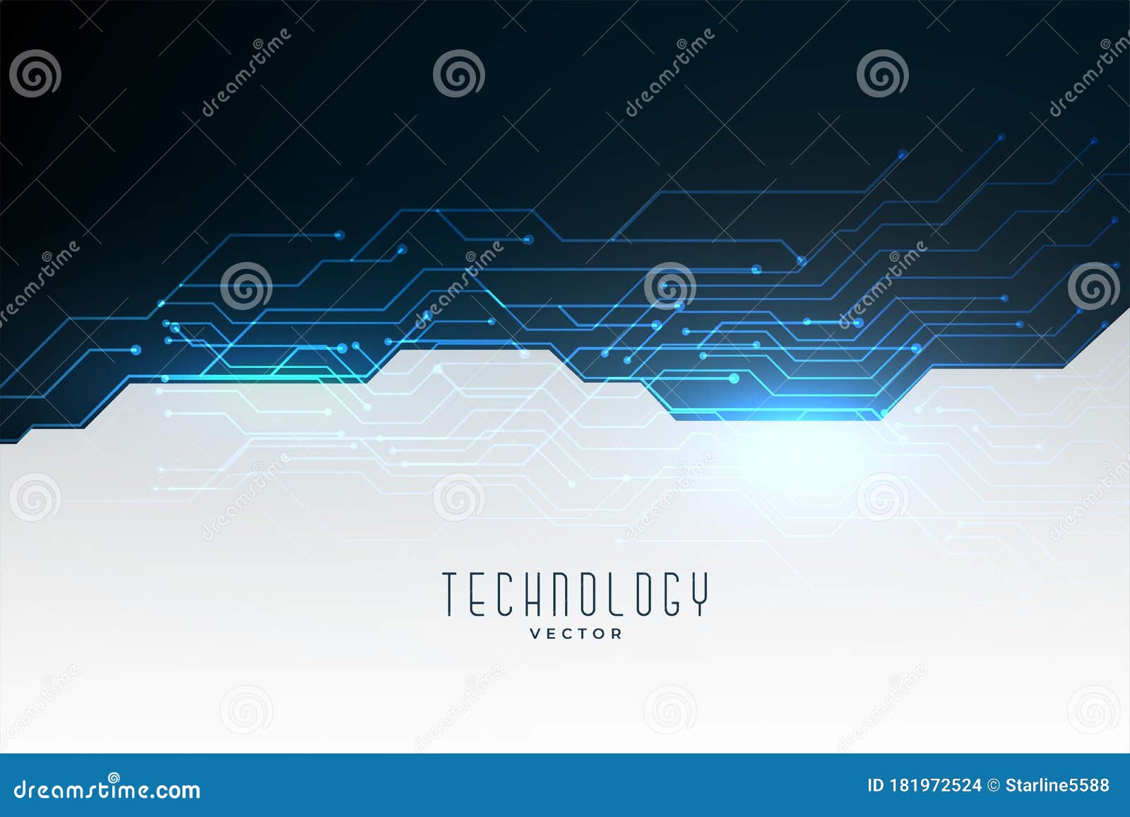 Technology Circuit Diagram Concept Banner Stock Vector - Illustration ...