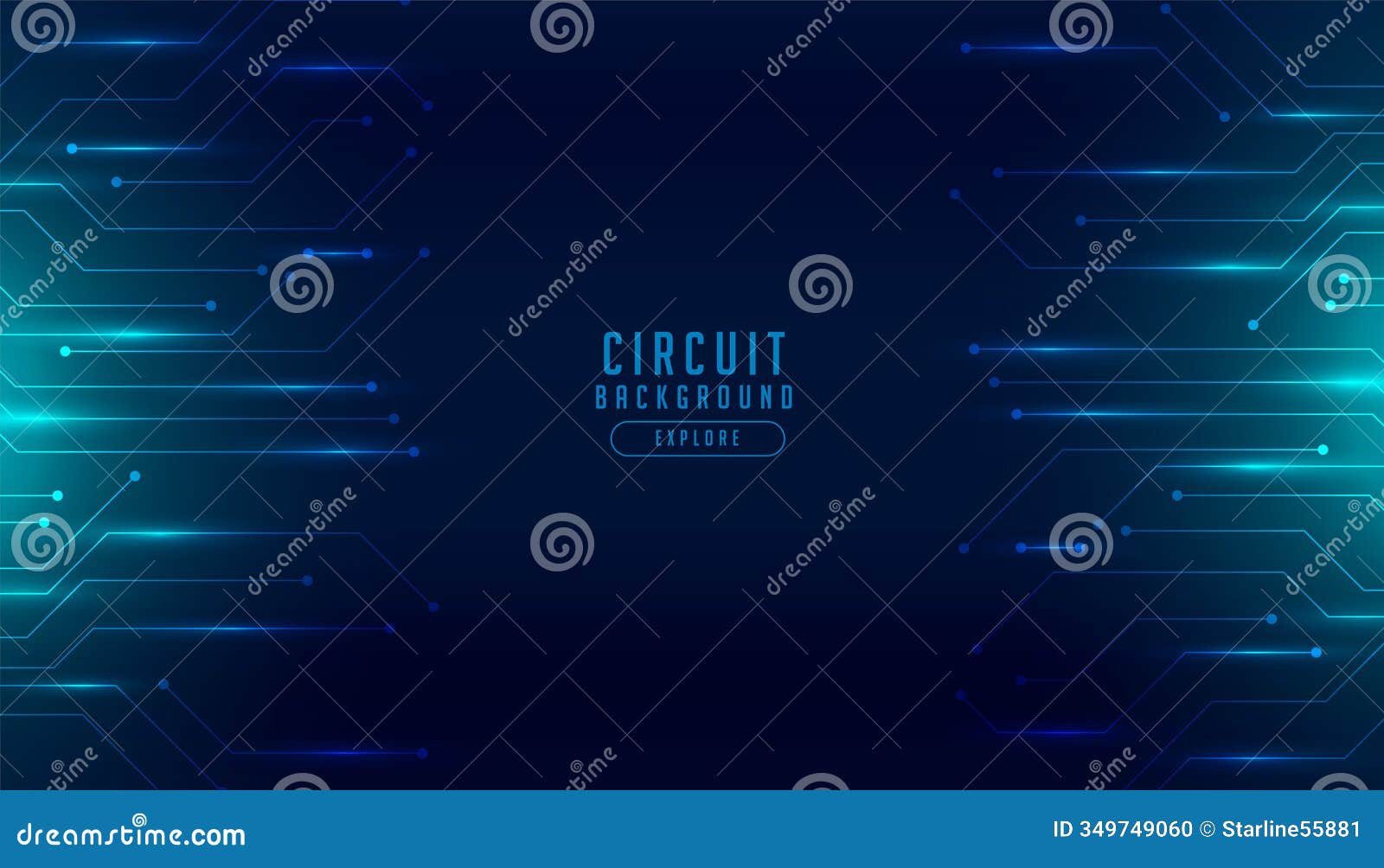 A Diagram Of Digital Blue-green Lines On A Black Background. The Design ...