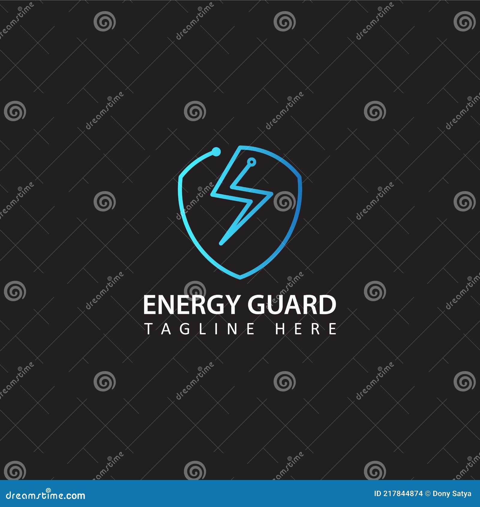 Technology Circuit Energy Guard Logo Template Design Stock Vector ...