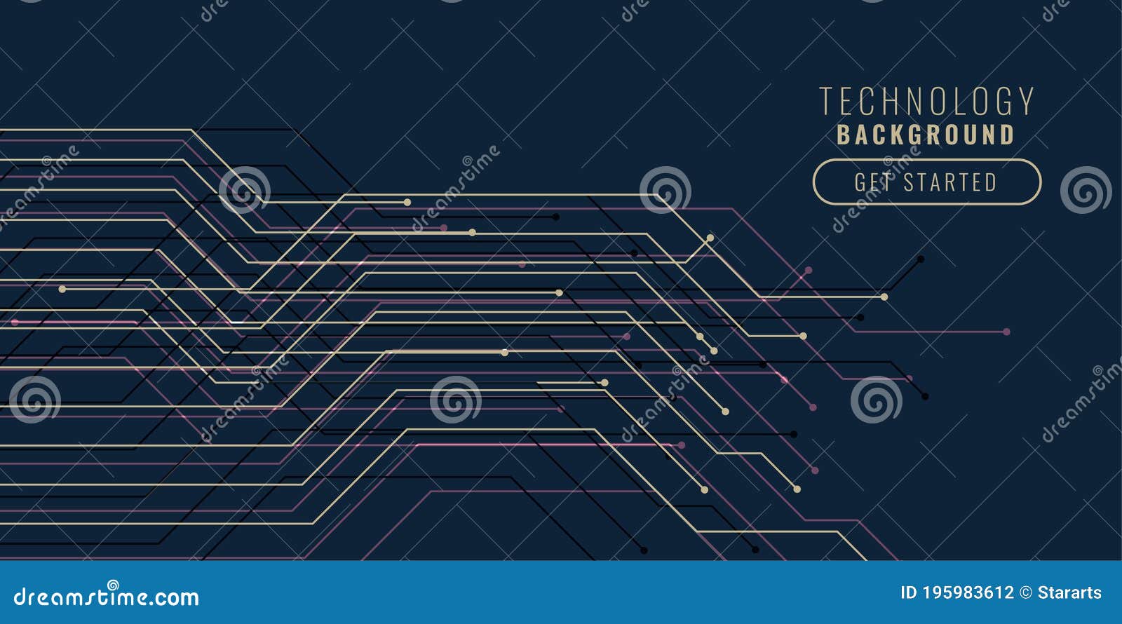Technology Circuit Lines Background Design Banner Stock Vector ...