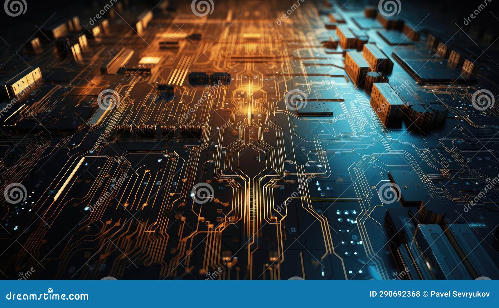 Technology Circuitry Evolution Abstract Stock Illustration ...