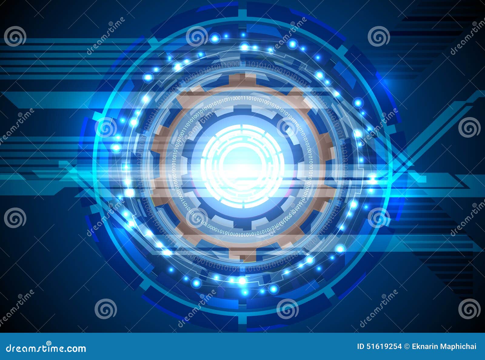 Technology Circular Abstract Stock Illustration - Illustration of ...