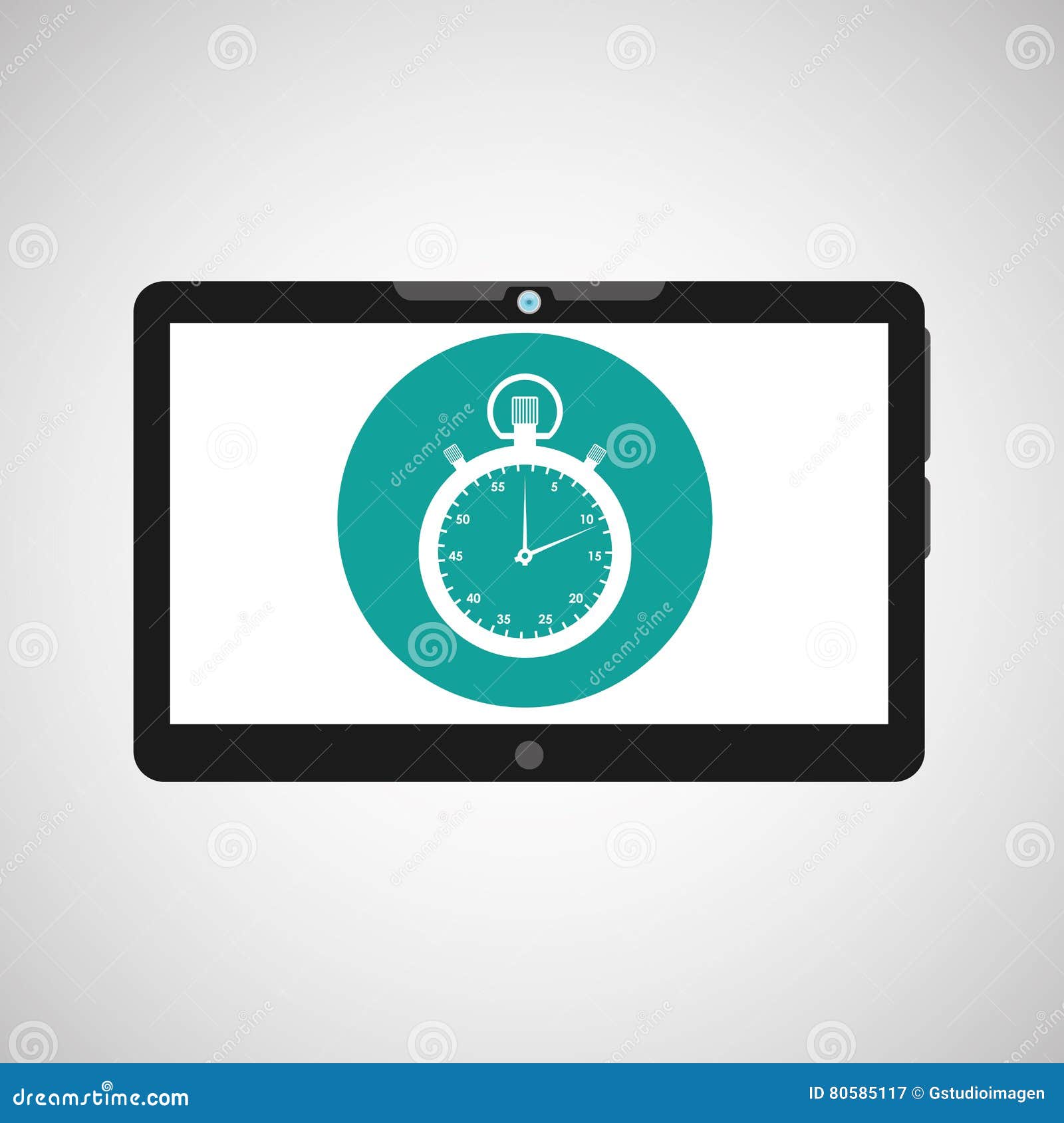 Technology Clock Social Media Design Stock Vector - Illustration of ...