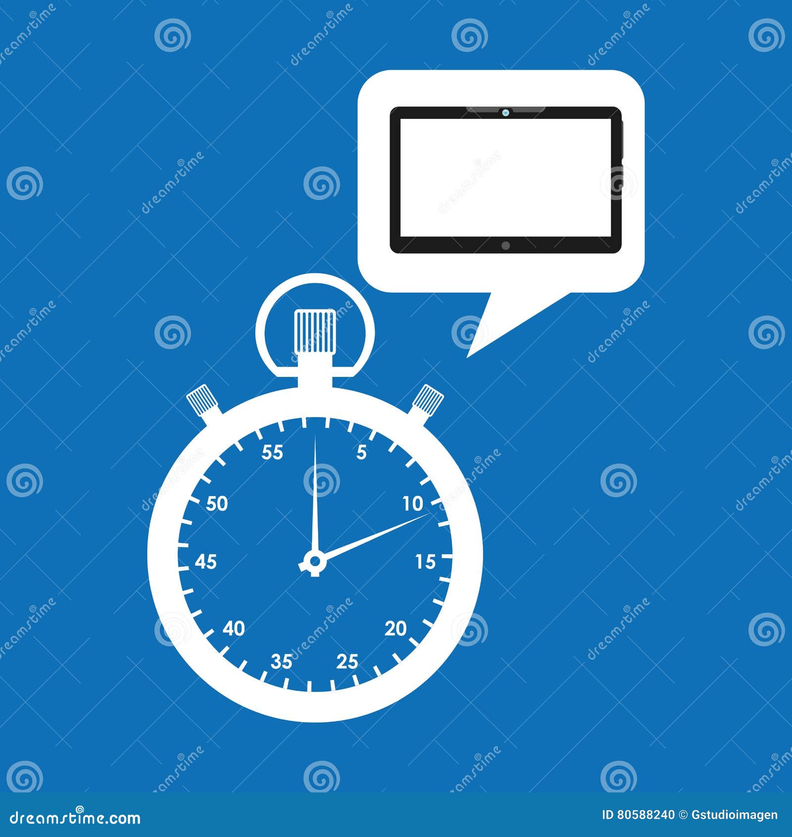 Technology Clock Social Media Design Stock Vector - Illustration of ...