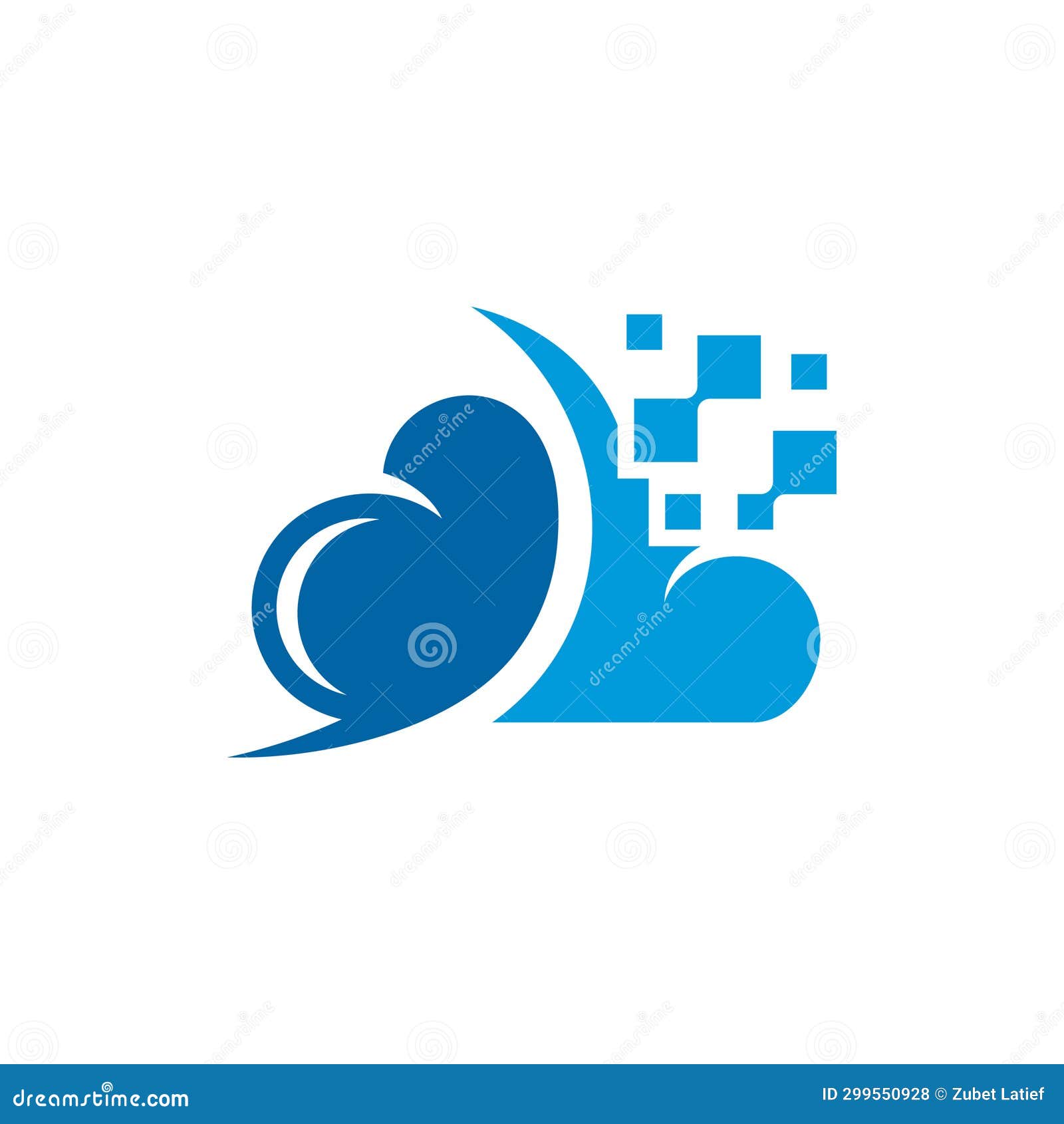 Technology Cloud Data Pixel Logo Design, Cloud Data Logo Icon Template ...