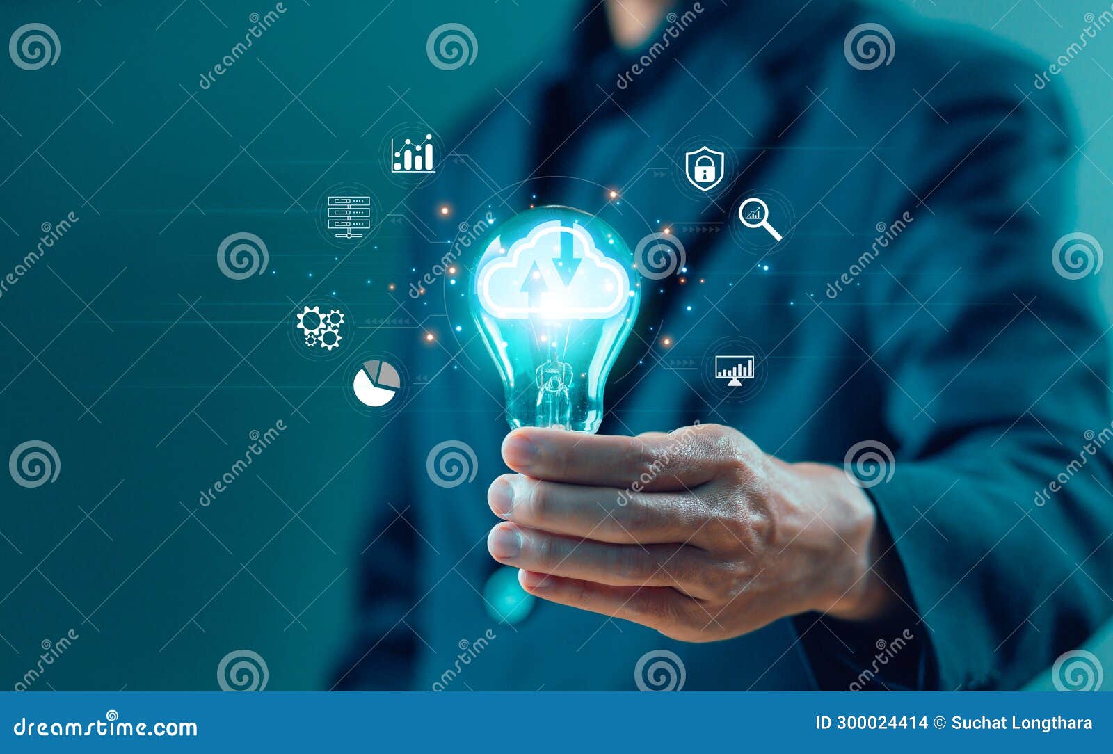 Technology Cloud Data Storage, Business Digital Server. Backup Service ...