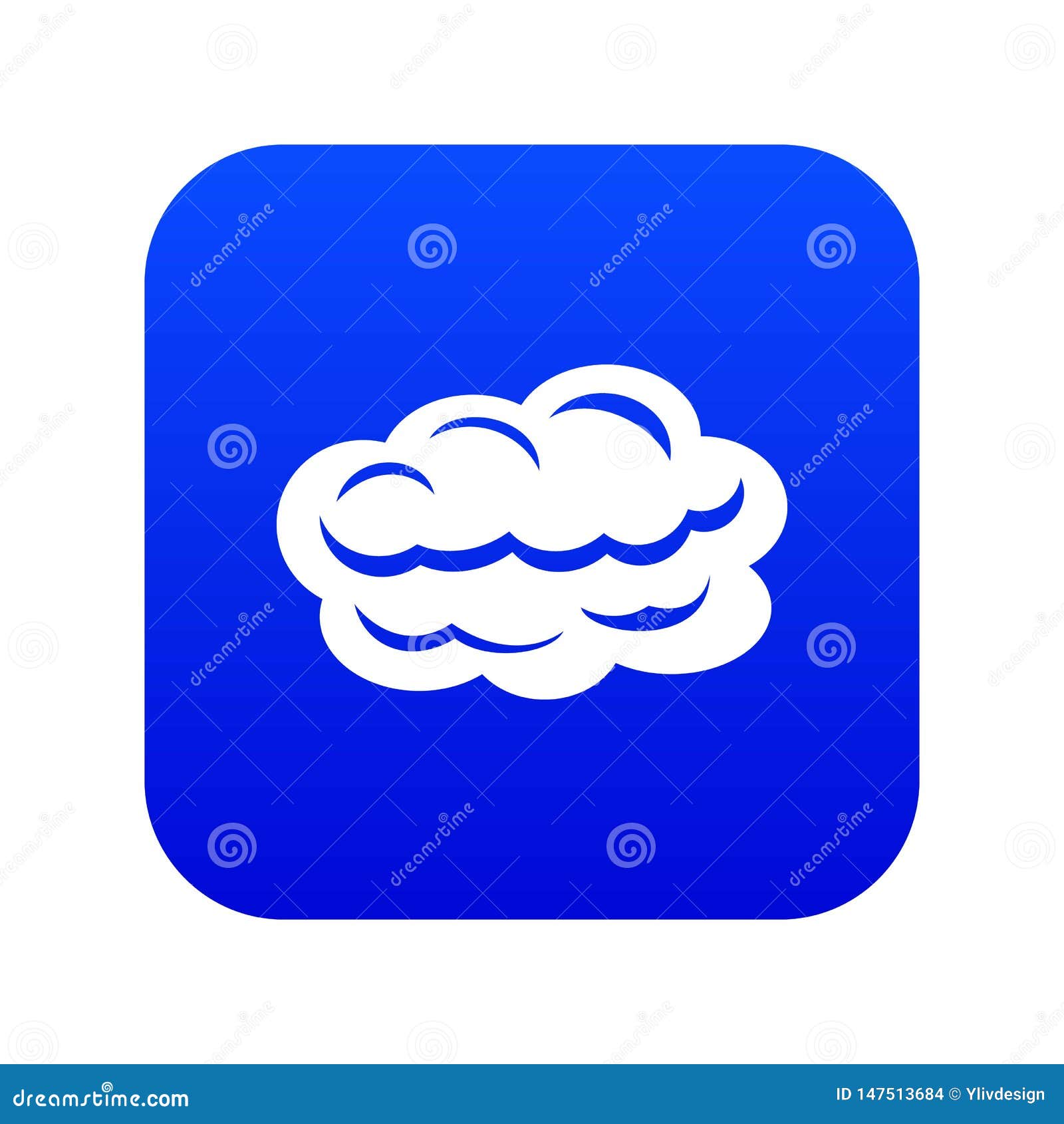 Technology Cloud Icon Blue Vector Stock Vector - Illustration of icon ...
